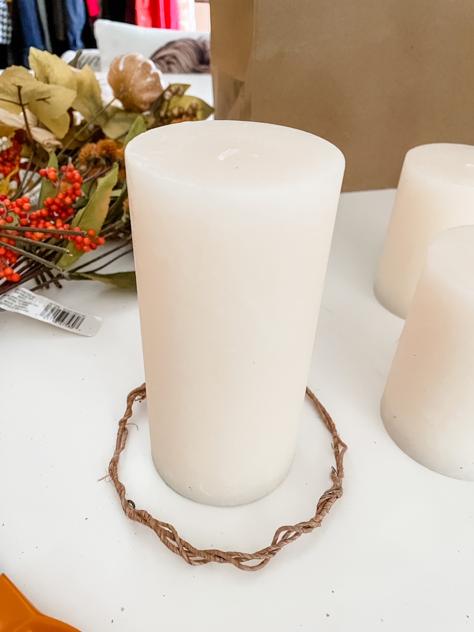 DIY Fall Candle Wreaths: A Craft for Fall, Autumn, or Thanksgiving