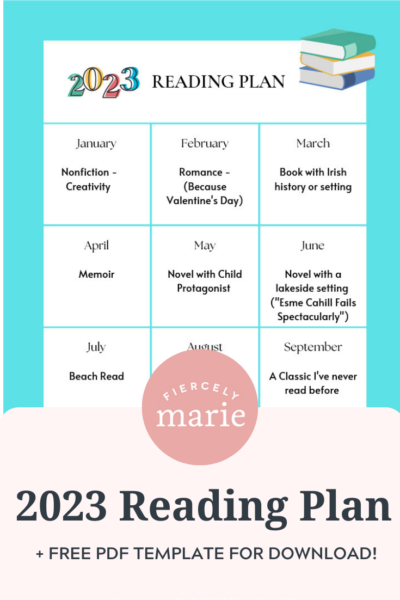 2023 Reading Plan Template: Free PDF for Download! - Marie Bostwick